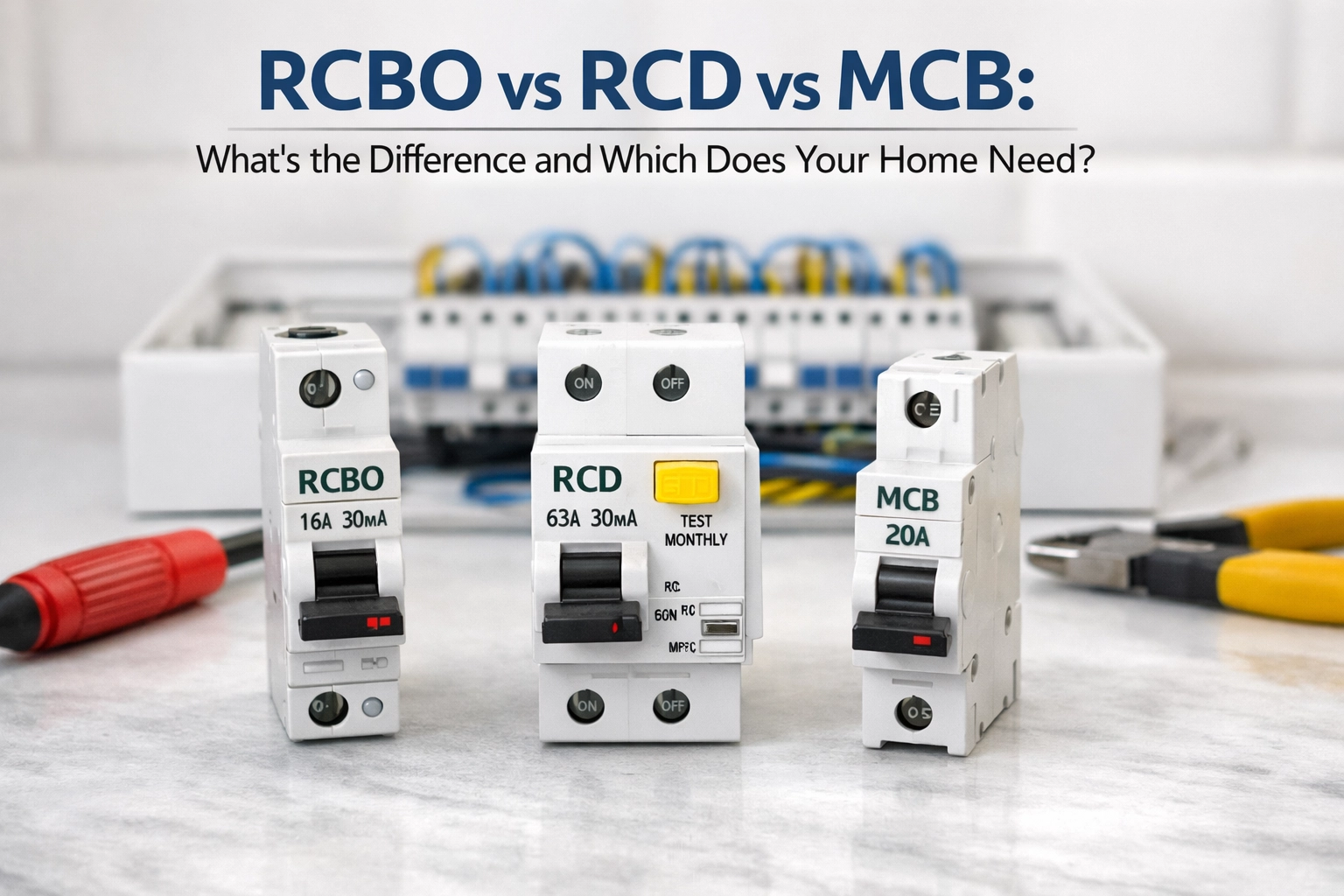 RCBO vs RCD vs MCB: What's the Difference and Which Does Your Home Need ...